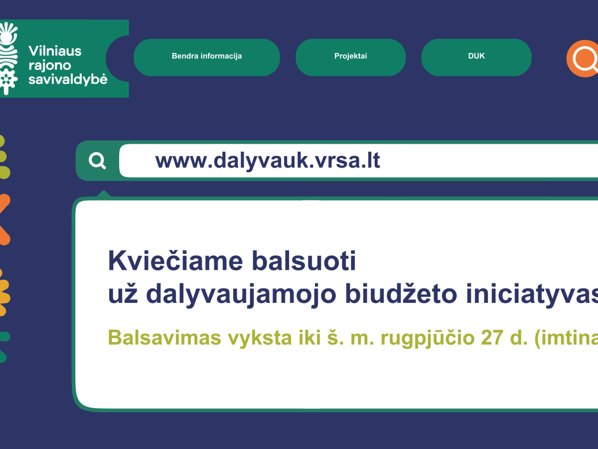 Kviečiame balsuoti už patraukliausias gyventojų dalyvaujamojo biudžeto ...
